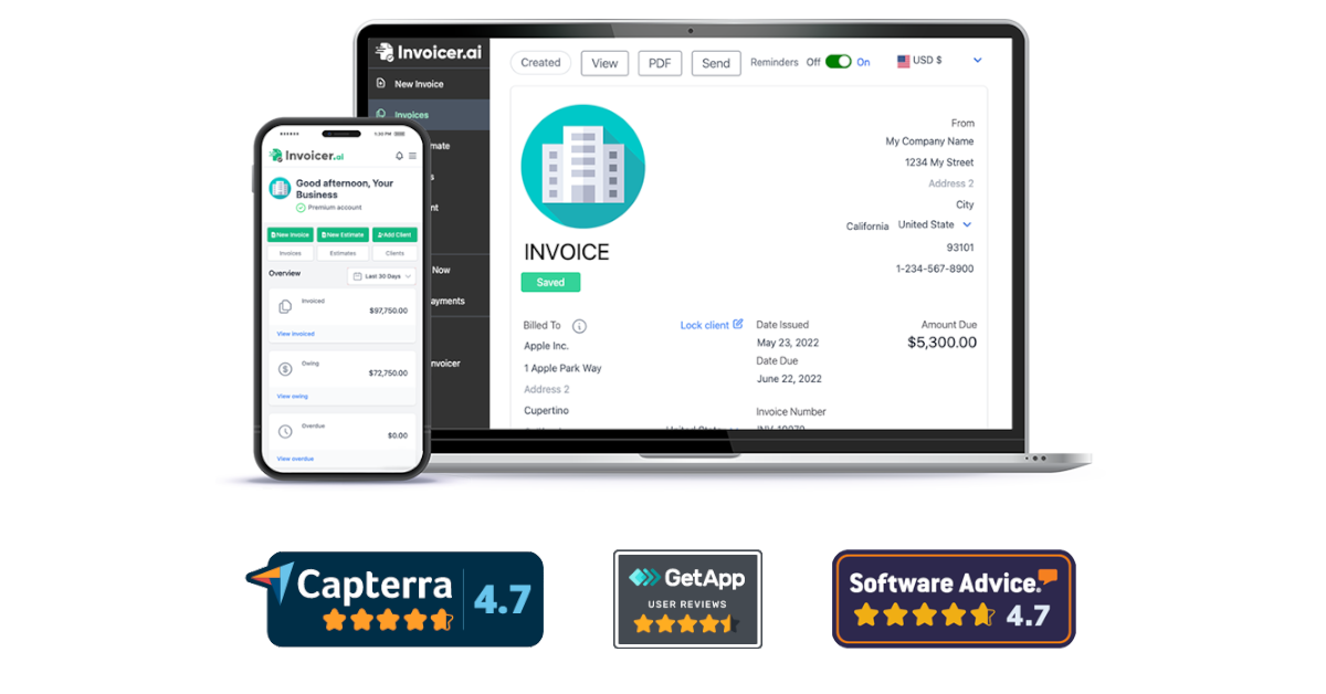 Unlimited Clients, Invoices, and Estimates - Invoicer.ai