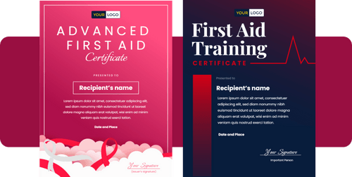 8 FREE First Aid Certificate Templates | Virtualbadge.io