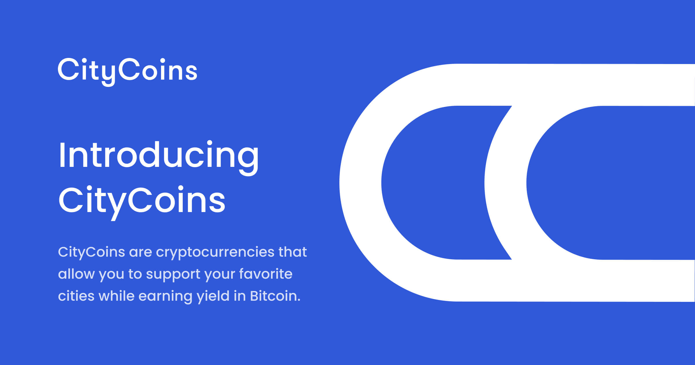Welcome to CityCoins