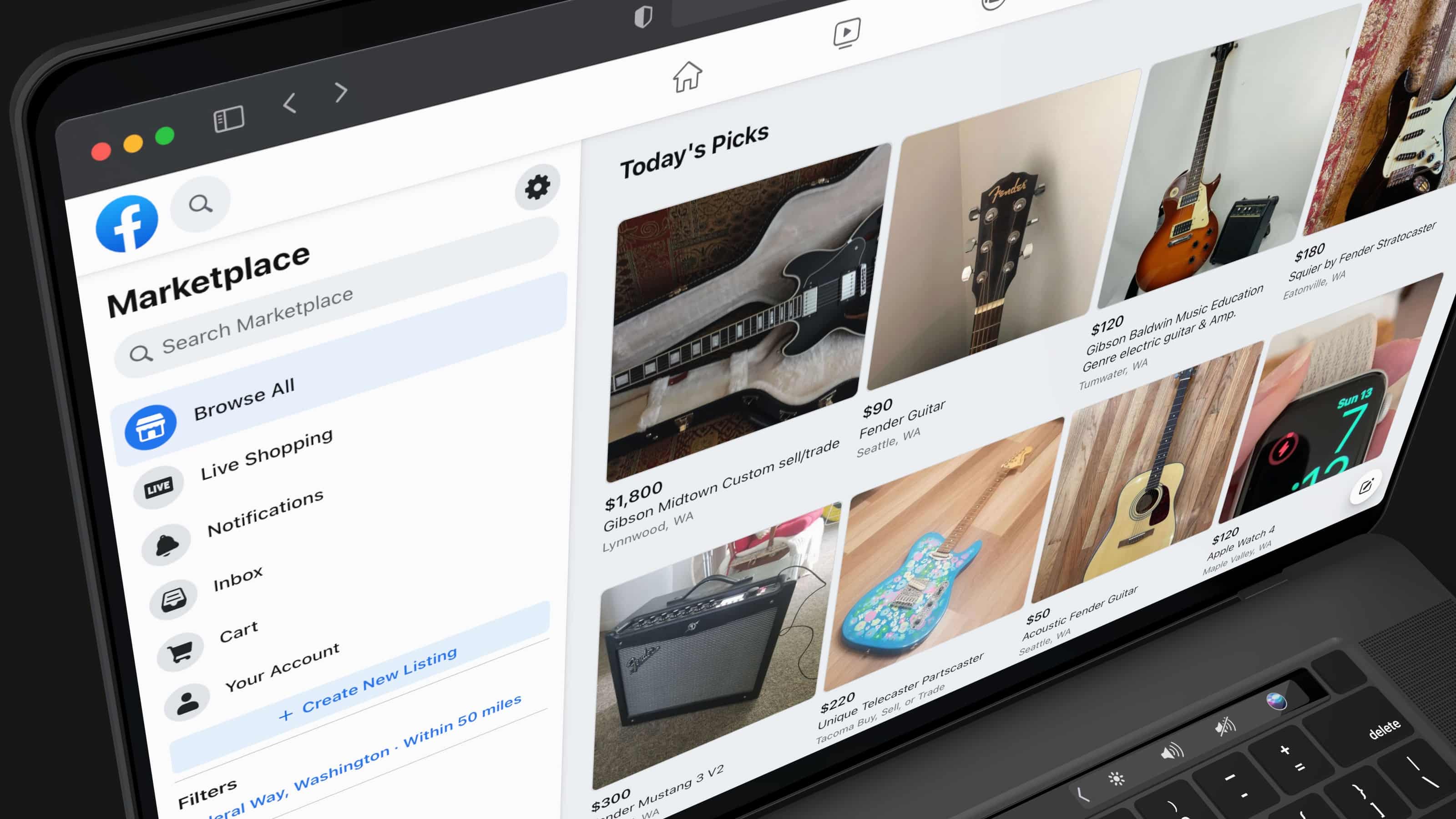 Aaron James · Portfolio · Facebook Marketplace Redesign