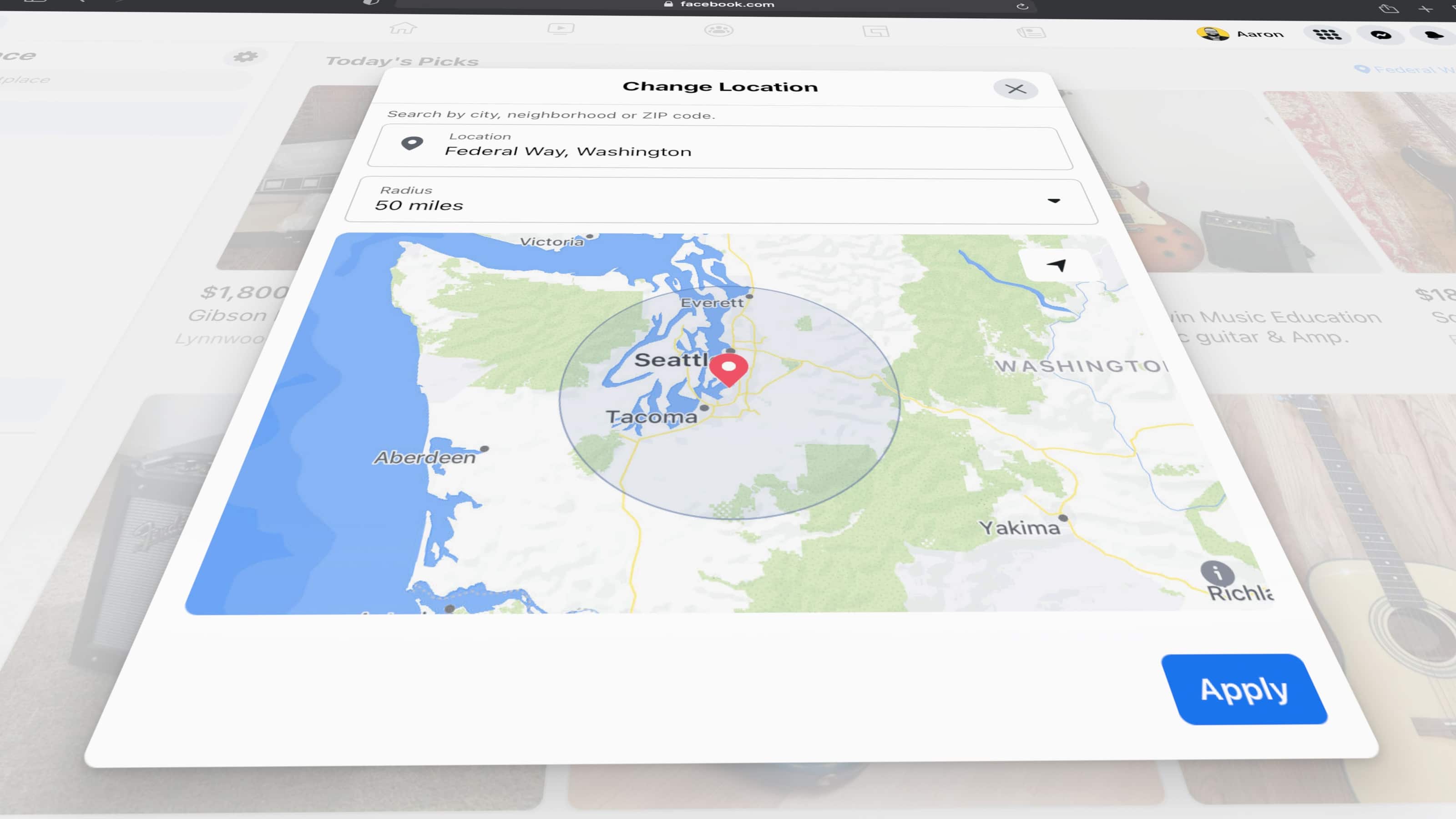 Aaron James · Portfolio · Facebook Marketplace Redesign