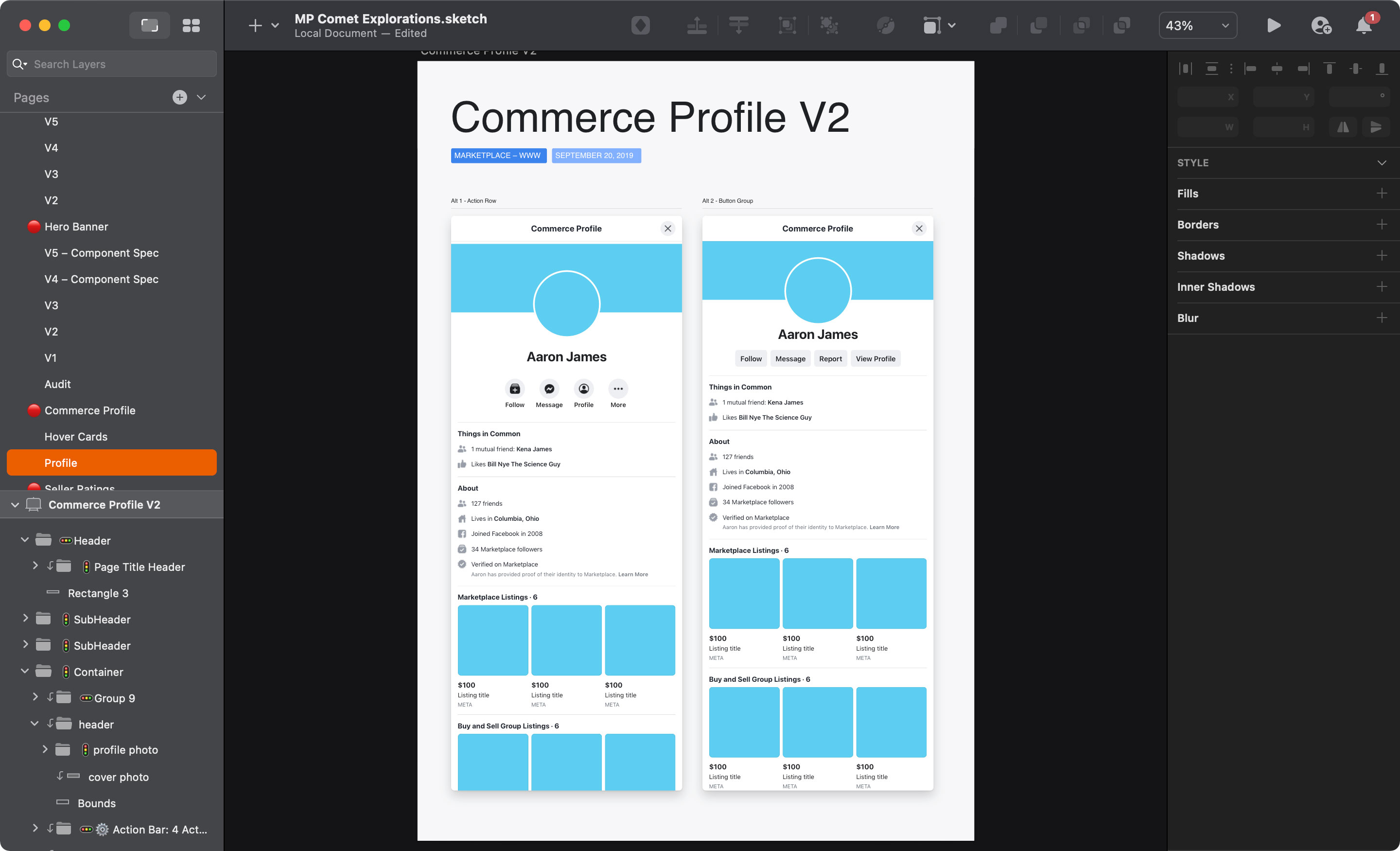 Aaron James · Portfolio · Facebook Marketplace Redesign