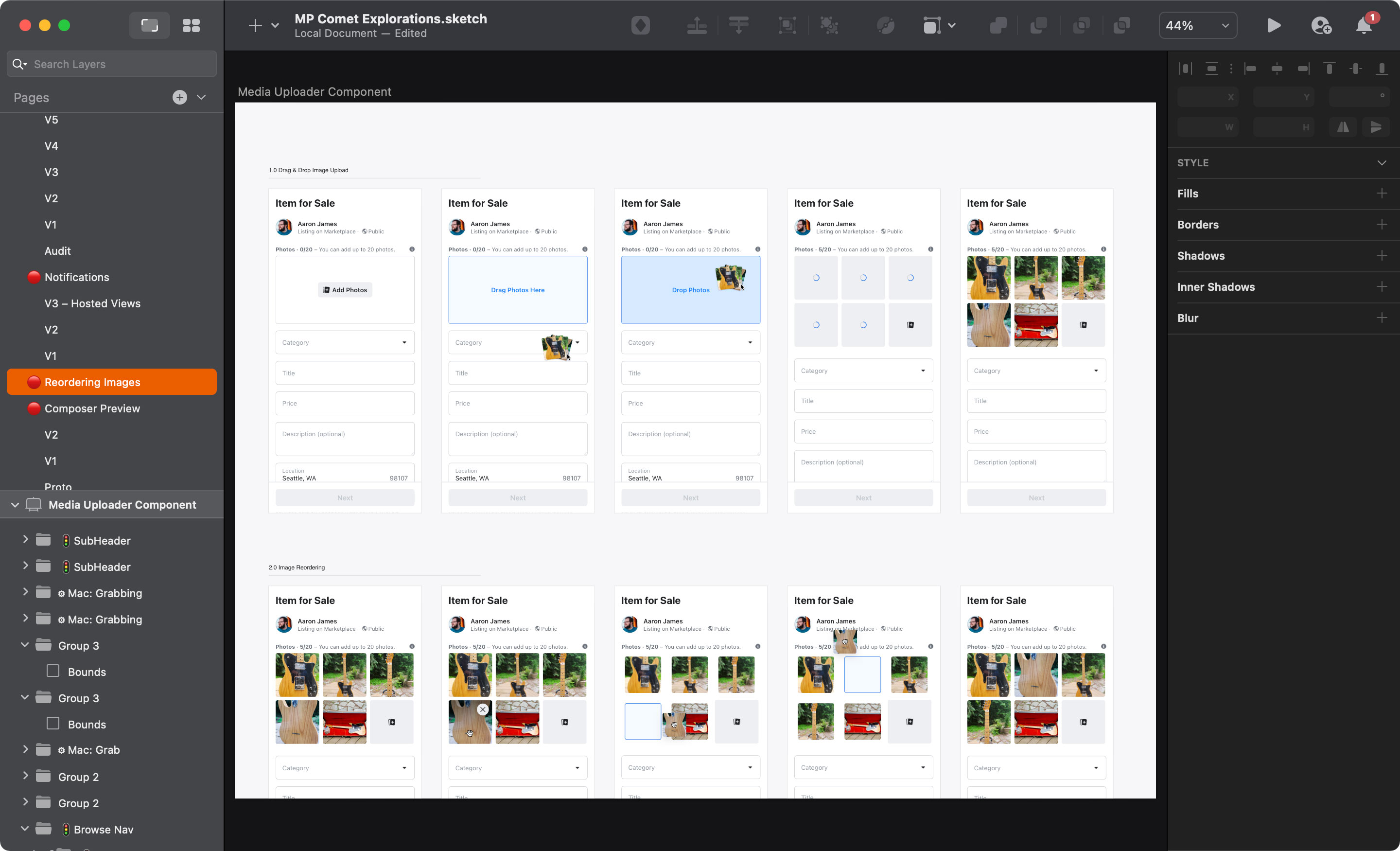 Aaron James · Portfolio · Facebook Marketplace Redesign