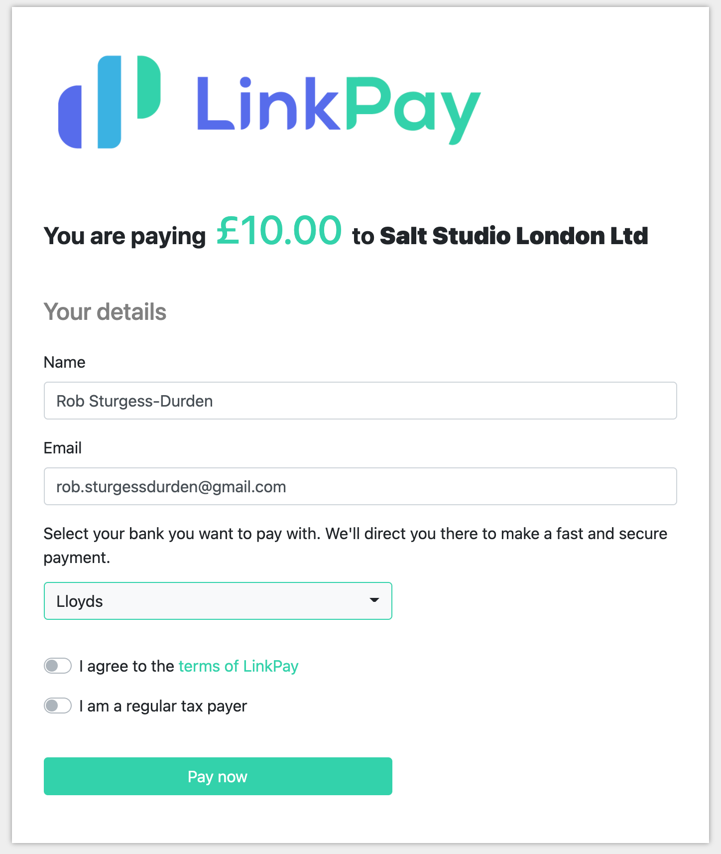 LinkPay - Pay by Link - Accept instant bank payments