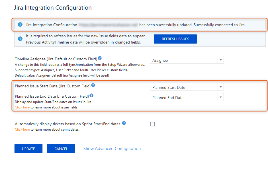 How to setup Start / End Date custom fields for Jira issues