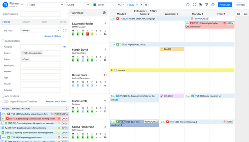 Resource Planning & Timesheets Tool for Jira | ActivityTimeline