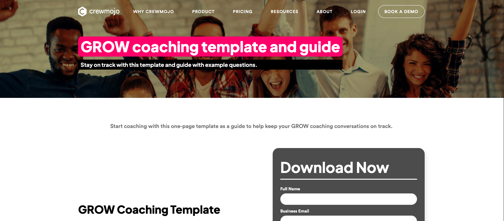 GROW coaching template and guide