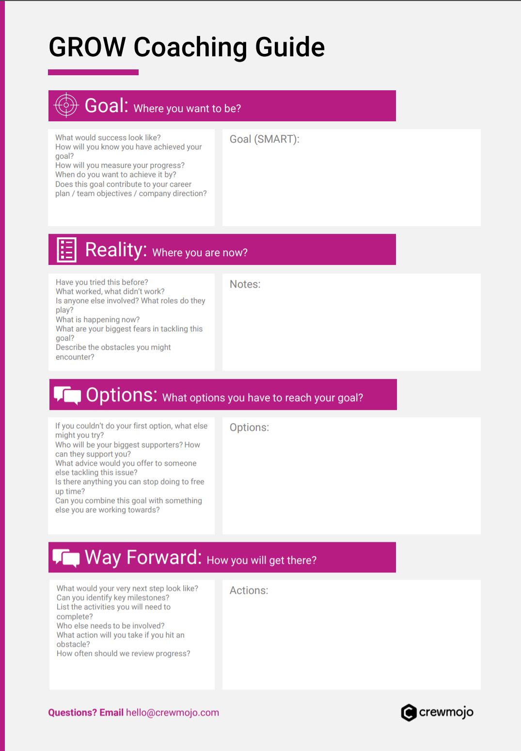 GROW coaching template and guide - Download