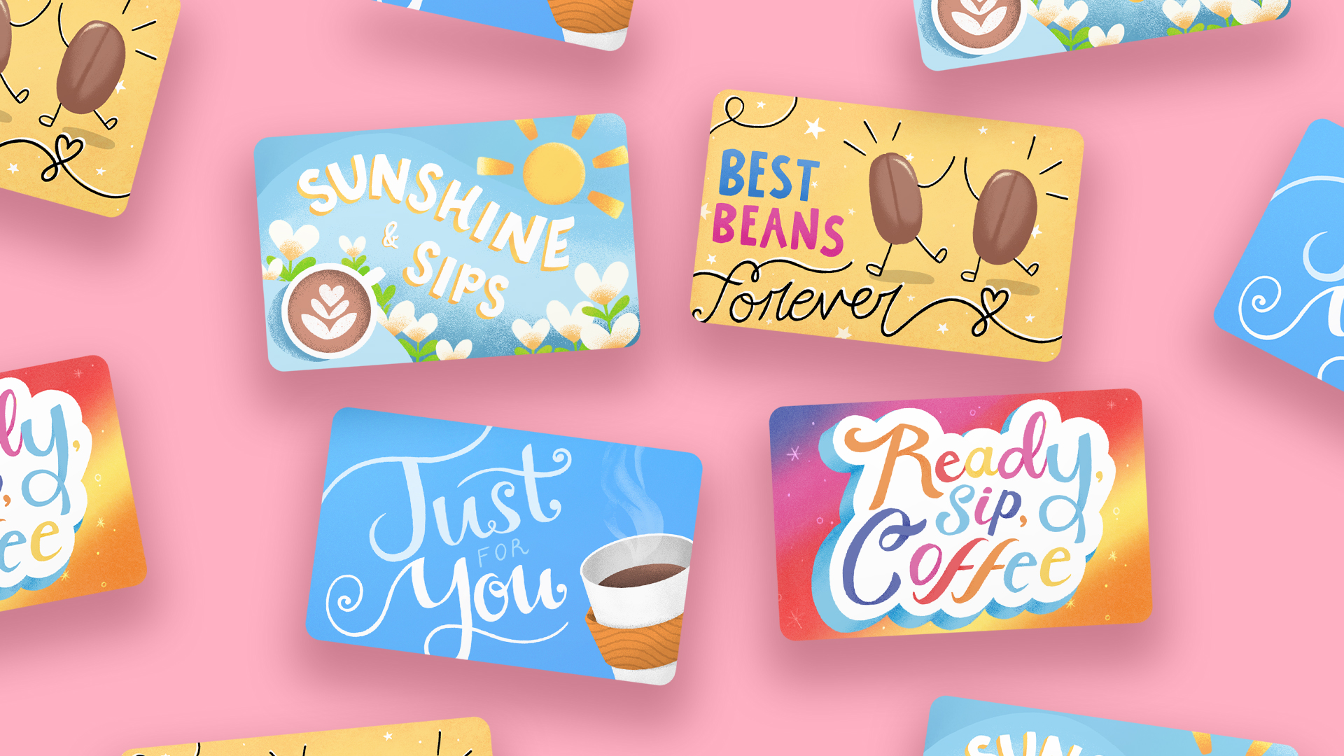 Coffee Gift Cards — Stephanie Liszewski, designer and illustrator