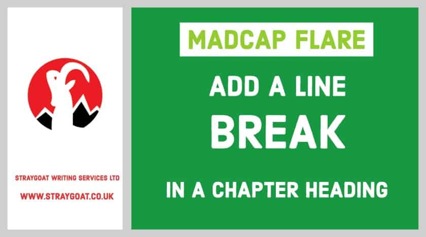 How to get a chapter heading to wrap on the next line in MadCap Flare ...
