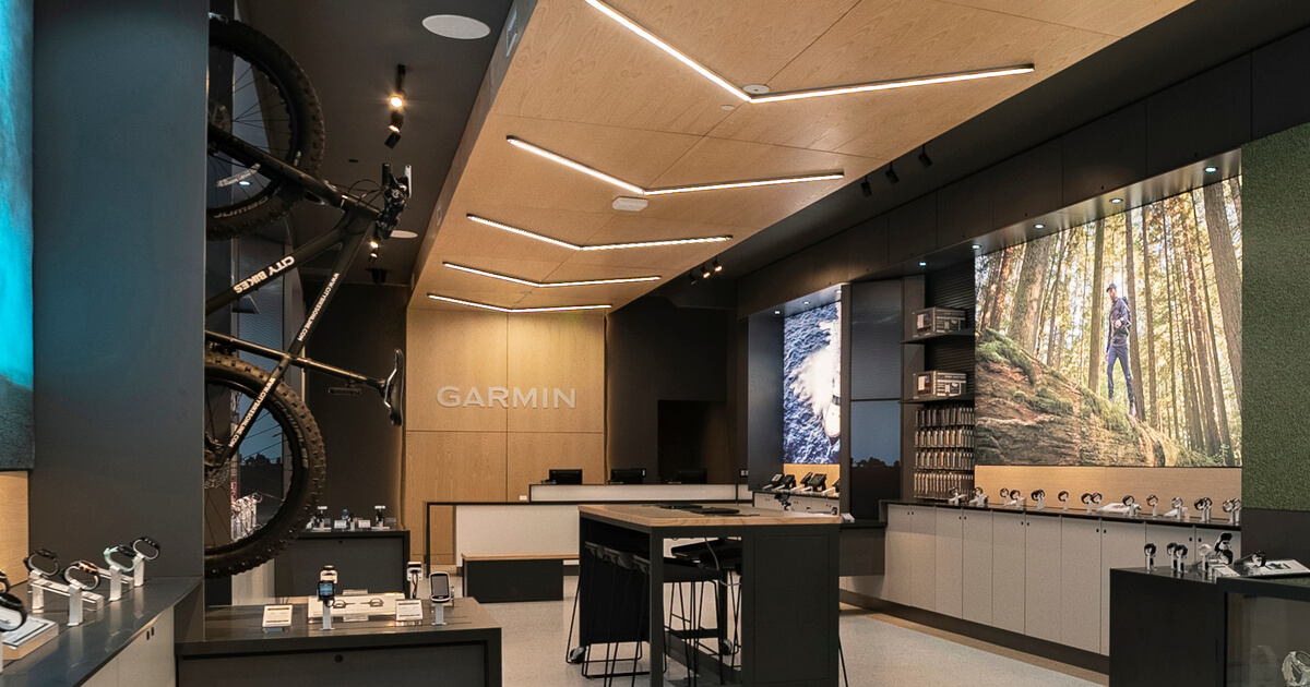 Triad provides a new branded store experience for Garmin. - Triad MFG