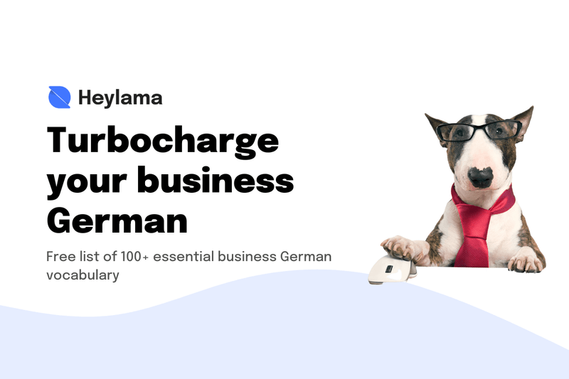 Free list of 100+ essential business German vocabulary