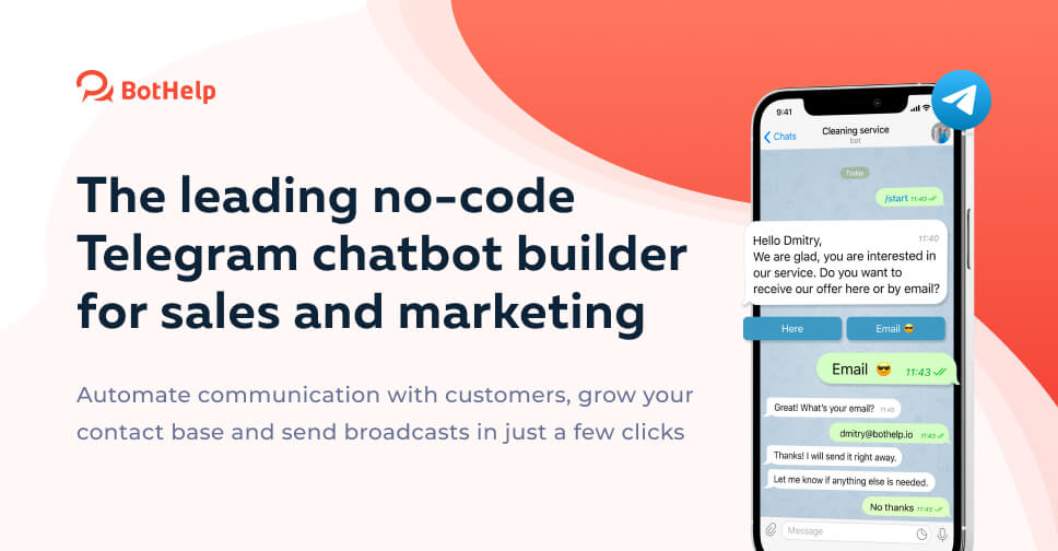 Telegram for business: no-code chatbots, broadcasts and team inbox | BotHelp
