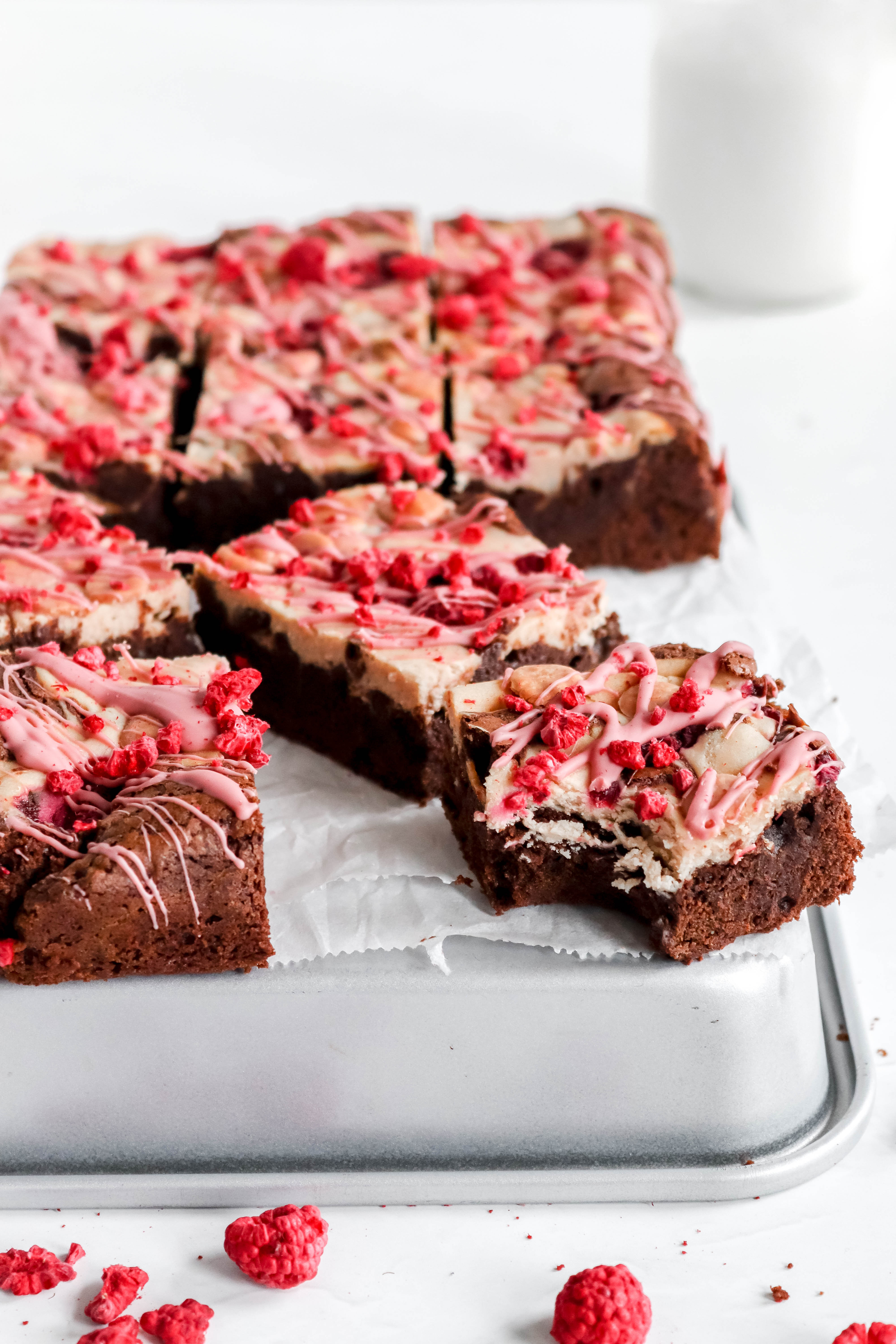 Ruby Chocolate Cheesecake Brownies