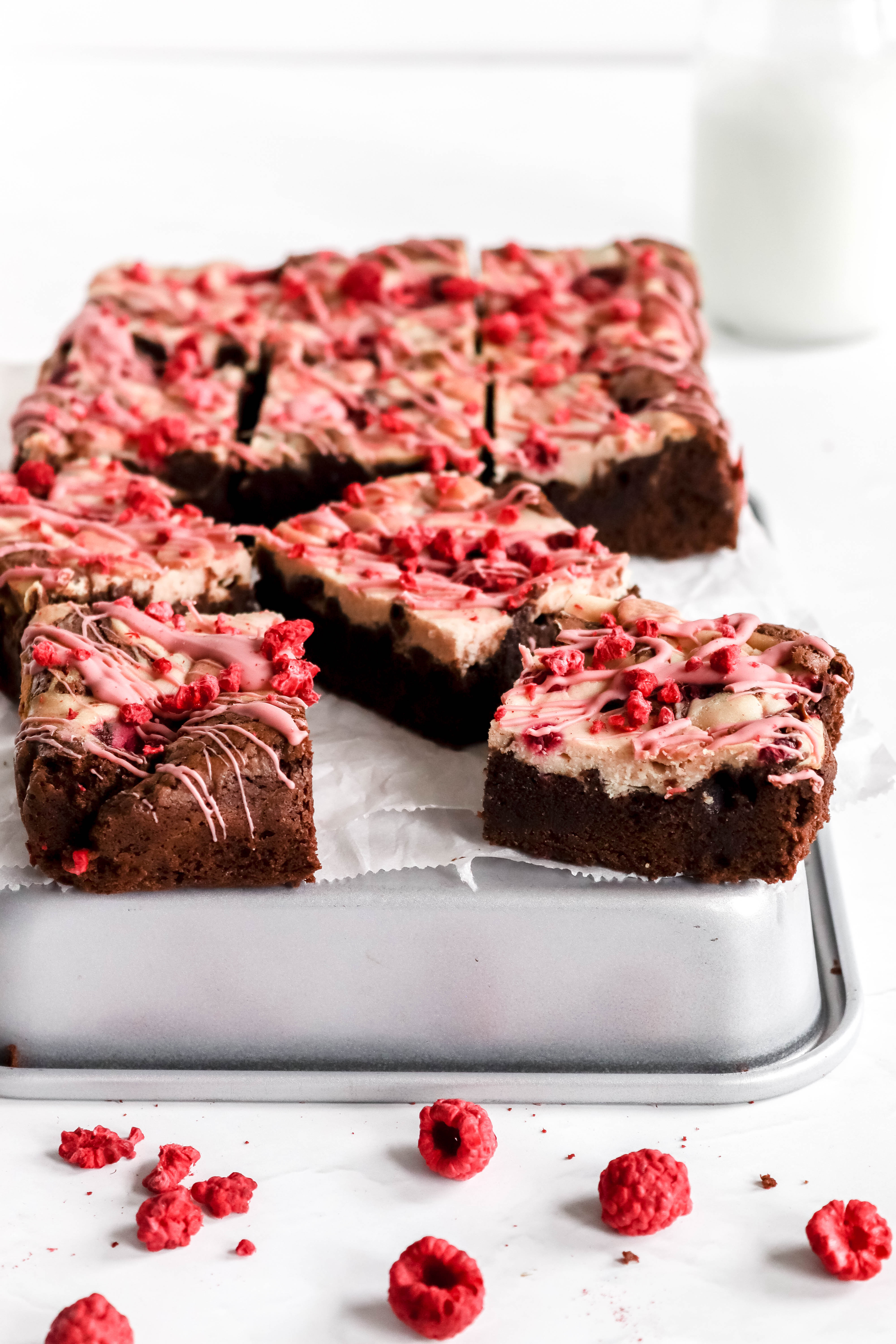 Ruby Chocolate Cheesecake Brownies
