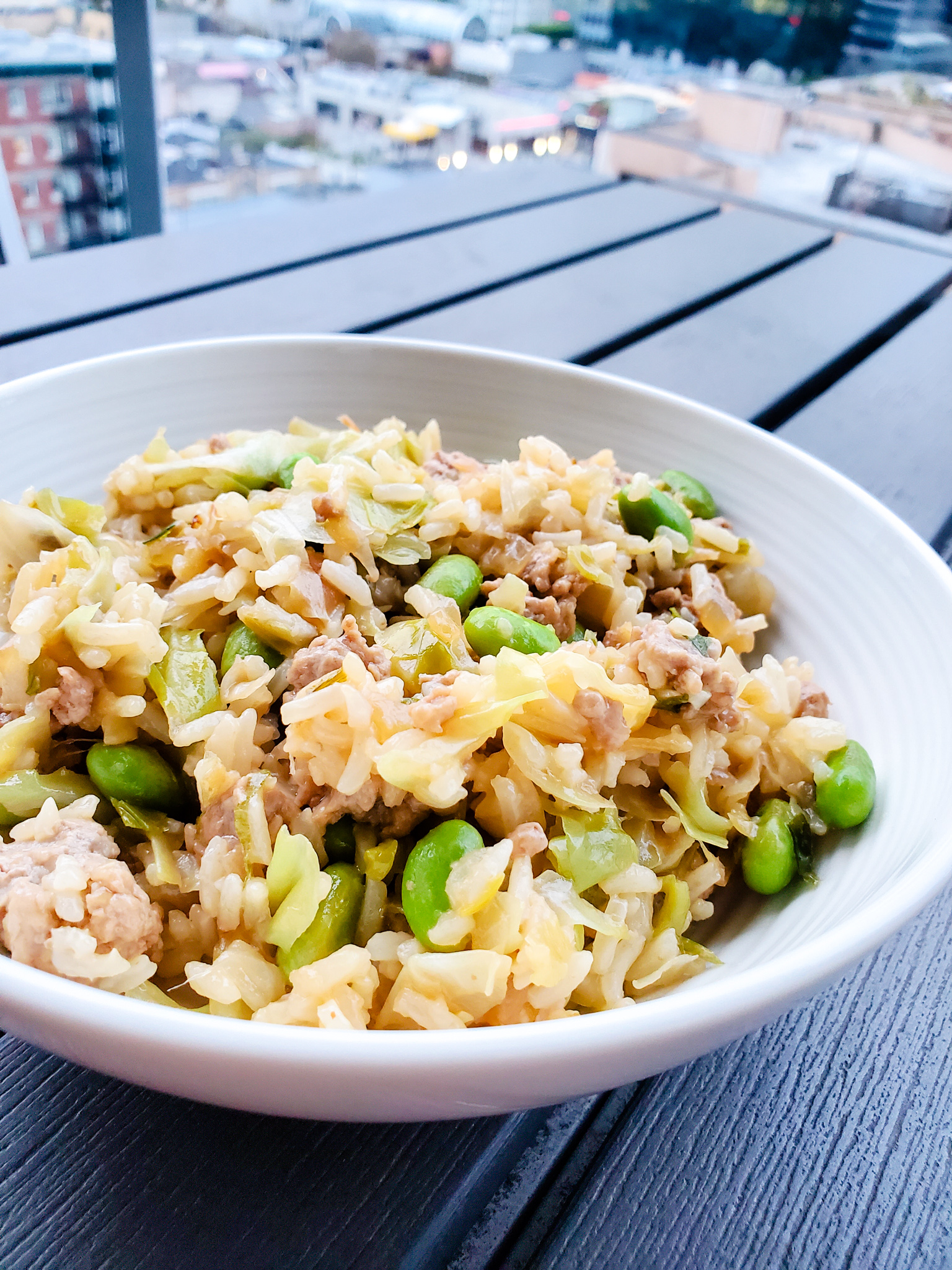 Pork Gyoza Rice Bowls