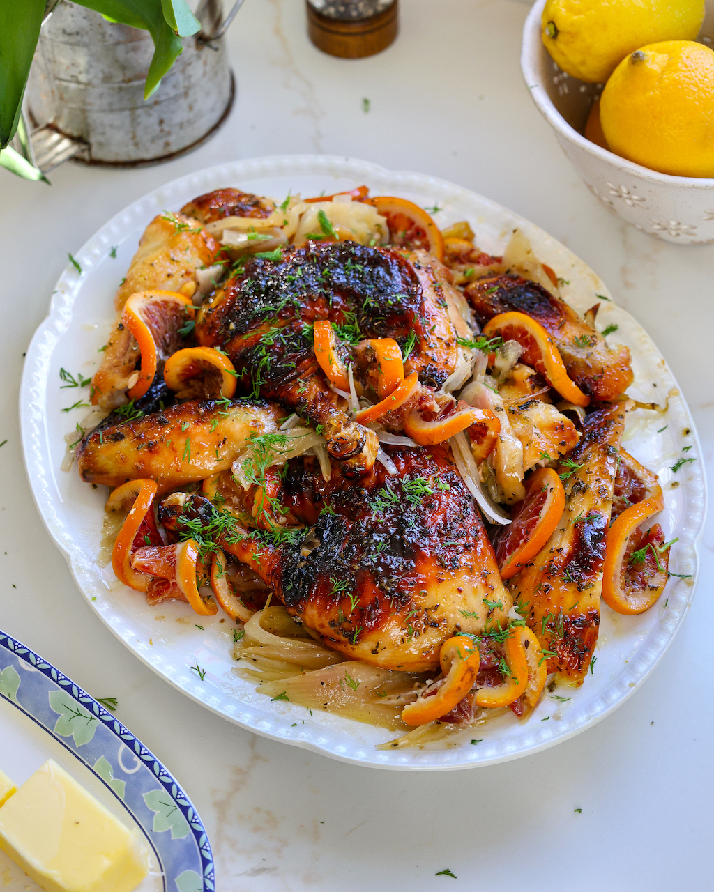 Blood Orange Citrus Roasted Spatchcocked Chicken - BRIGHT MOMENT CO.