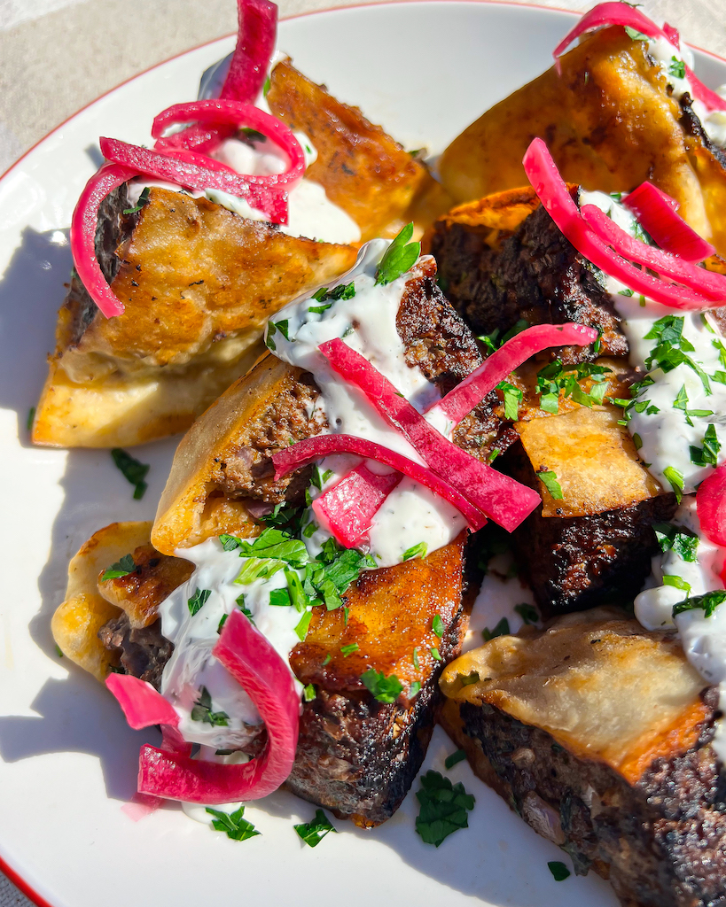 Crispy Arayes (Lebanese Meat Stuffed Pita) - BRIGHT MOMENT CO.