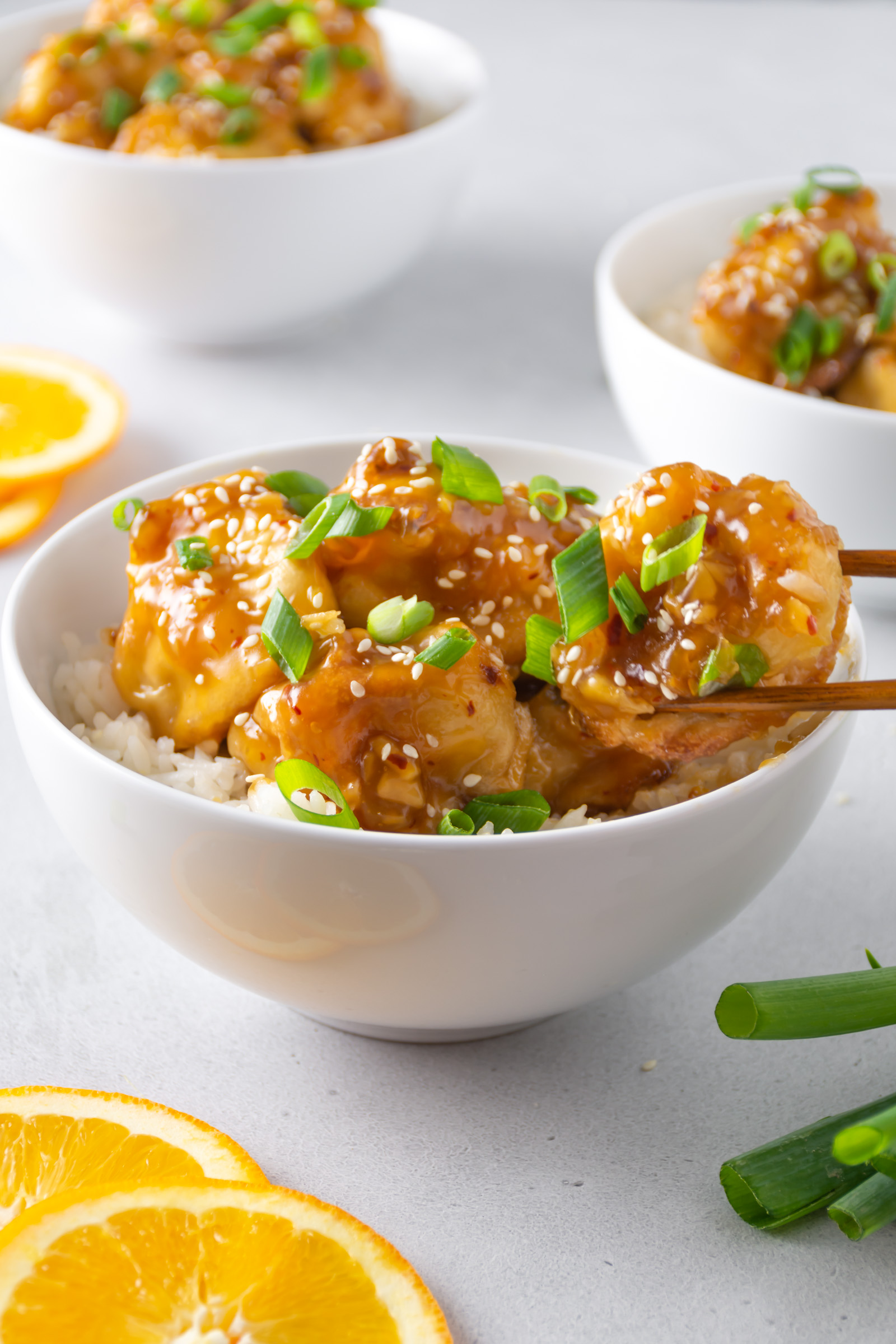 Vegan Orange Cauliflower "Chicken"