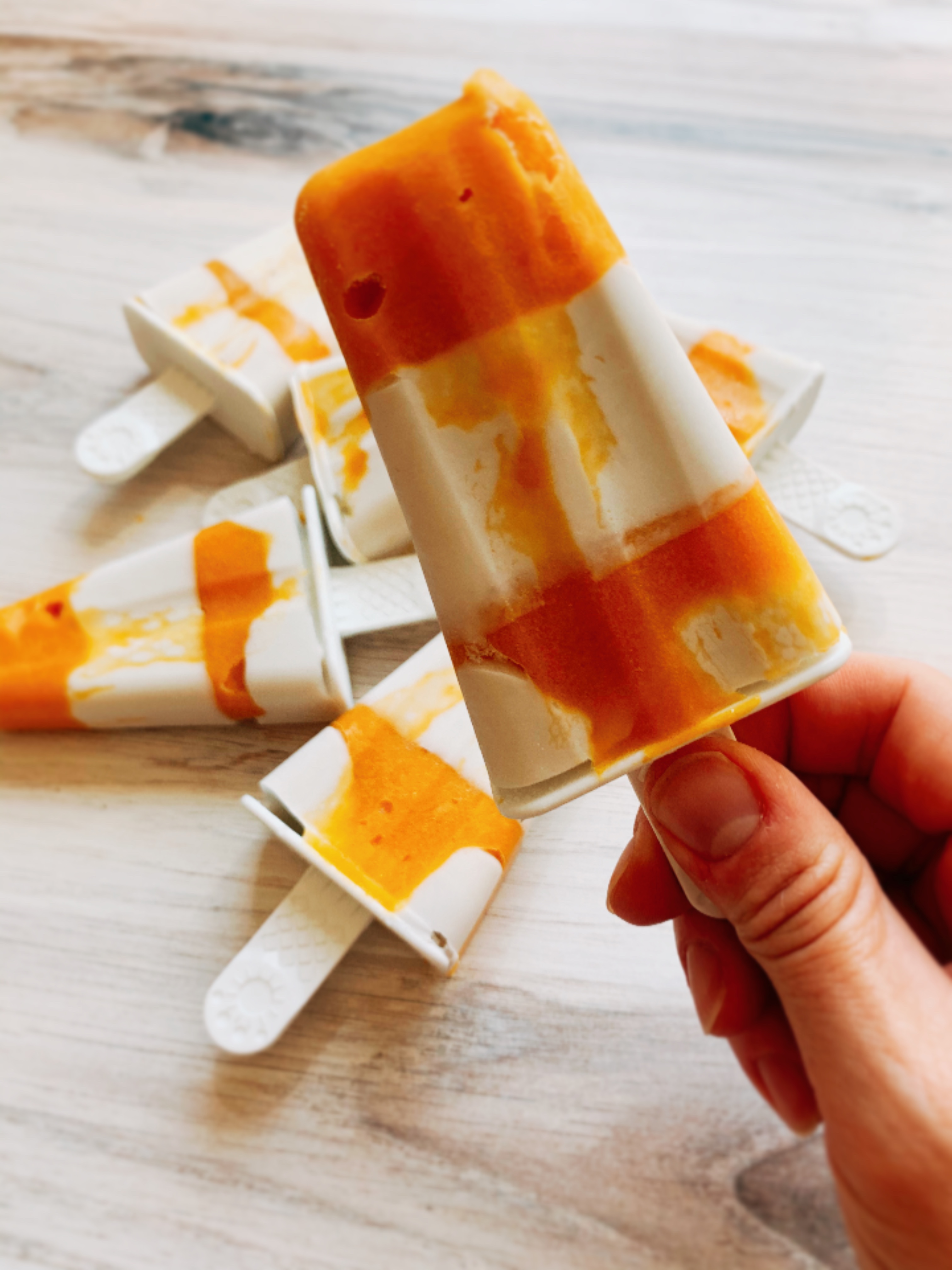 Mango Coconut Cream Popsicles