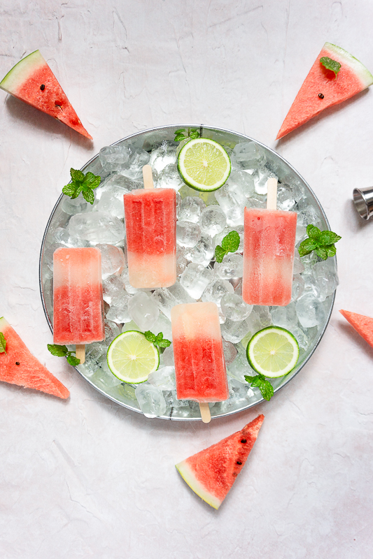 Watermelon Margarita Popsicles