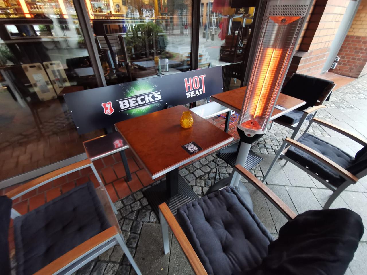Heated outdoor seating