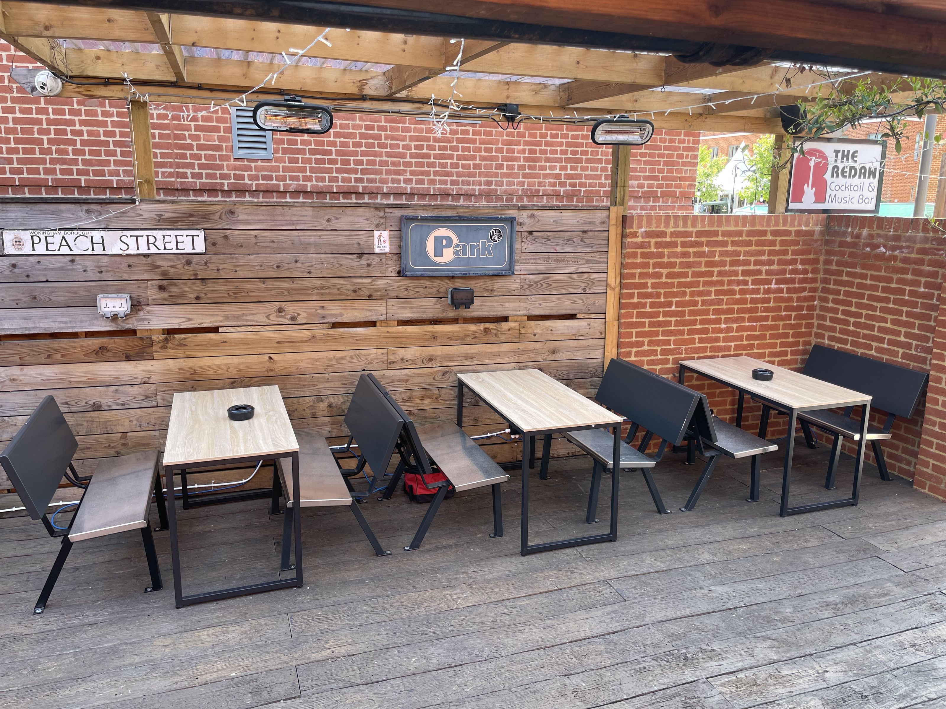 Heated outdoor seating