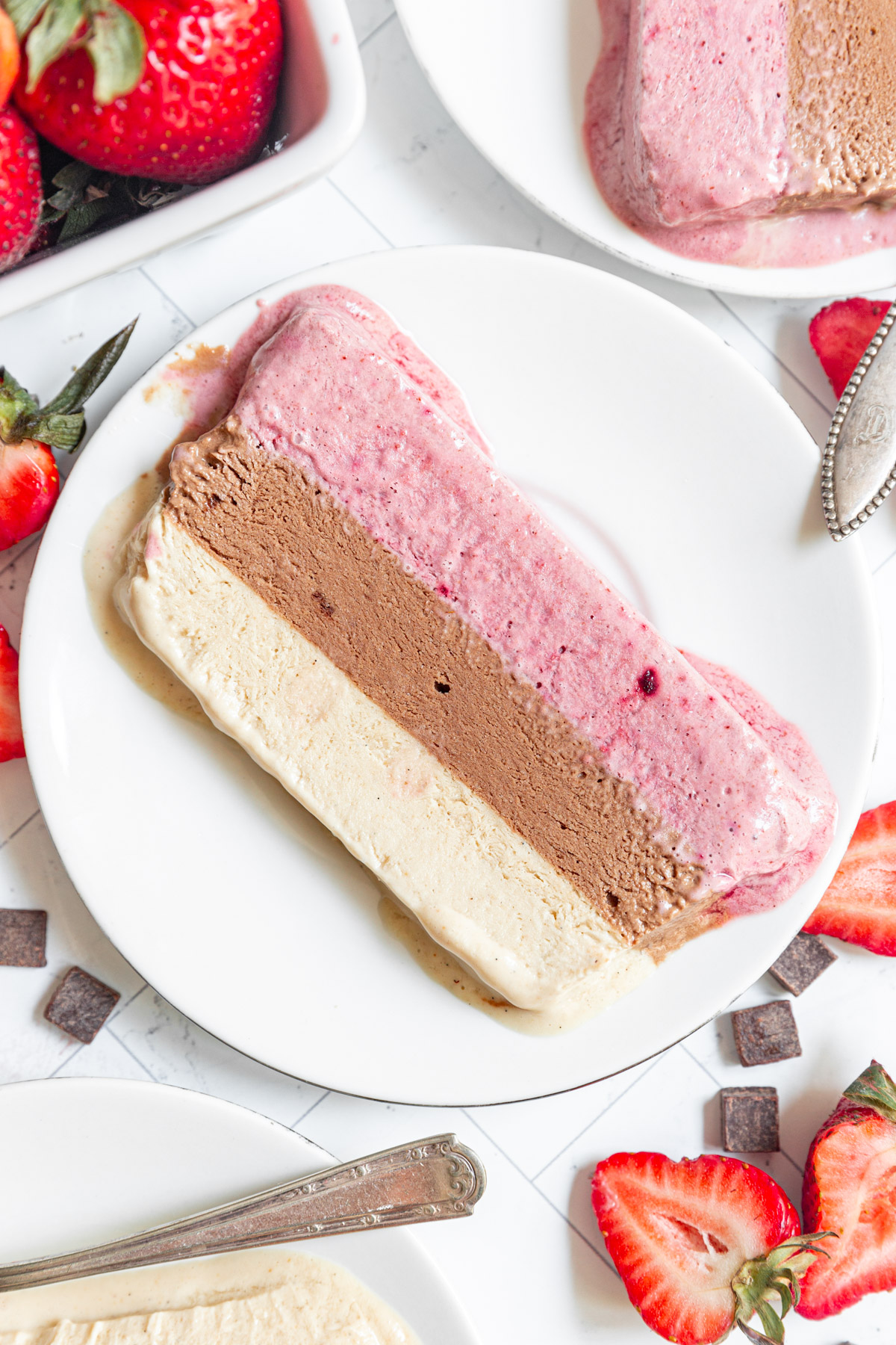 Vegan Neapolitan Ice Cream (No Churn)