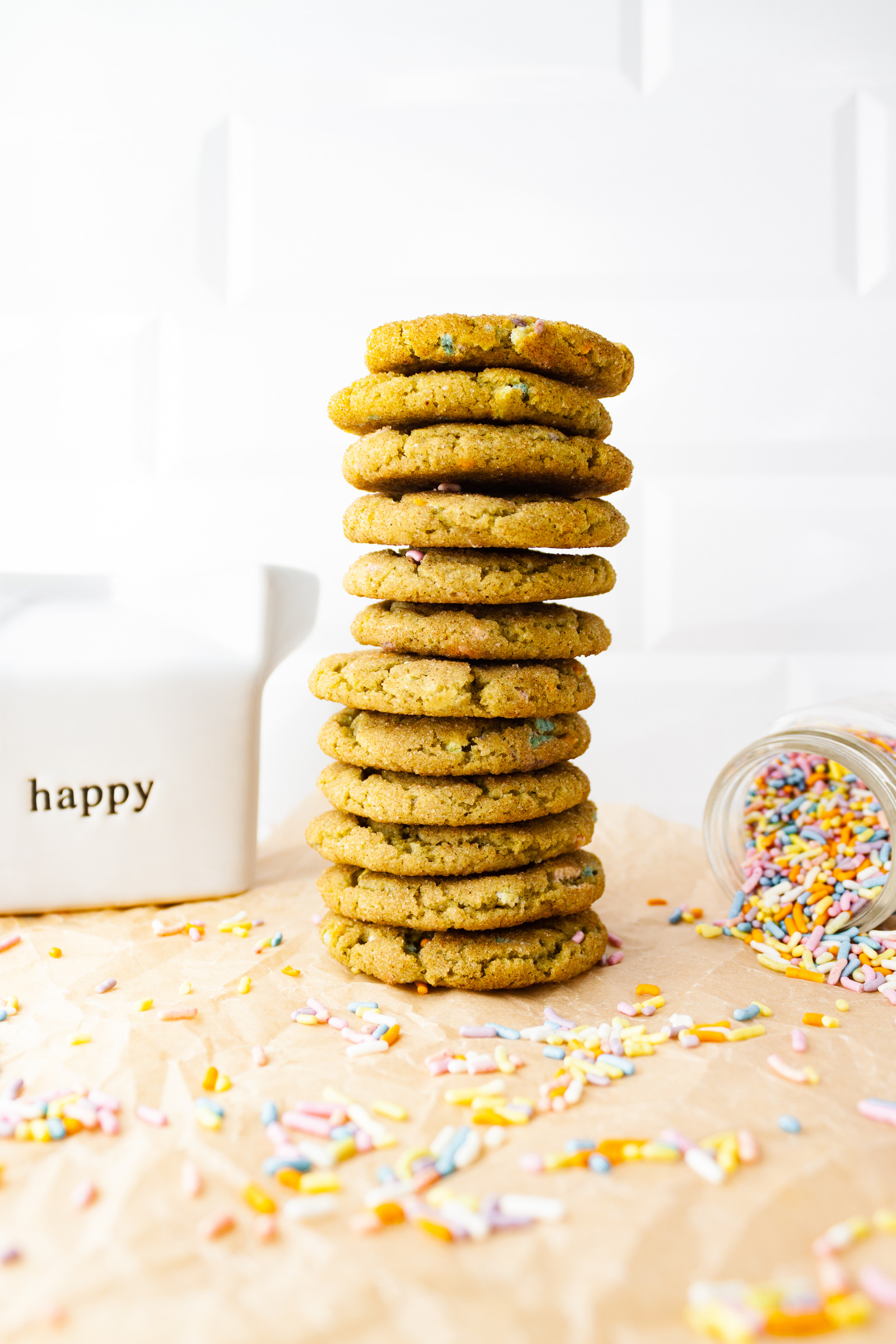 Matcha Sprinkle Snickerdoodles
