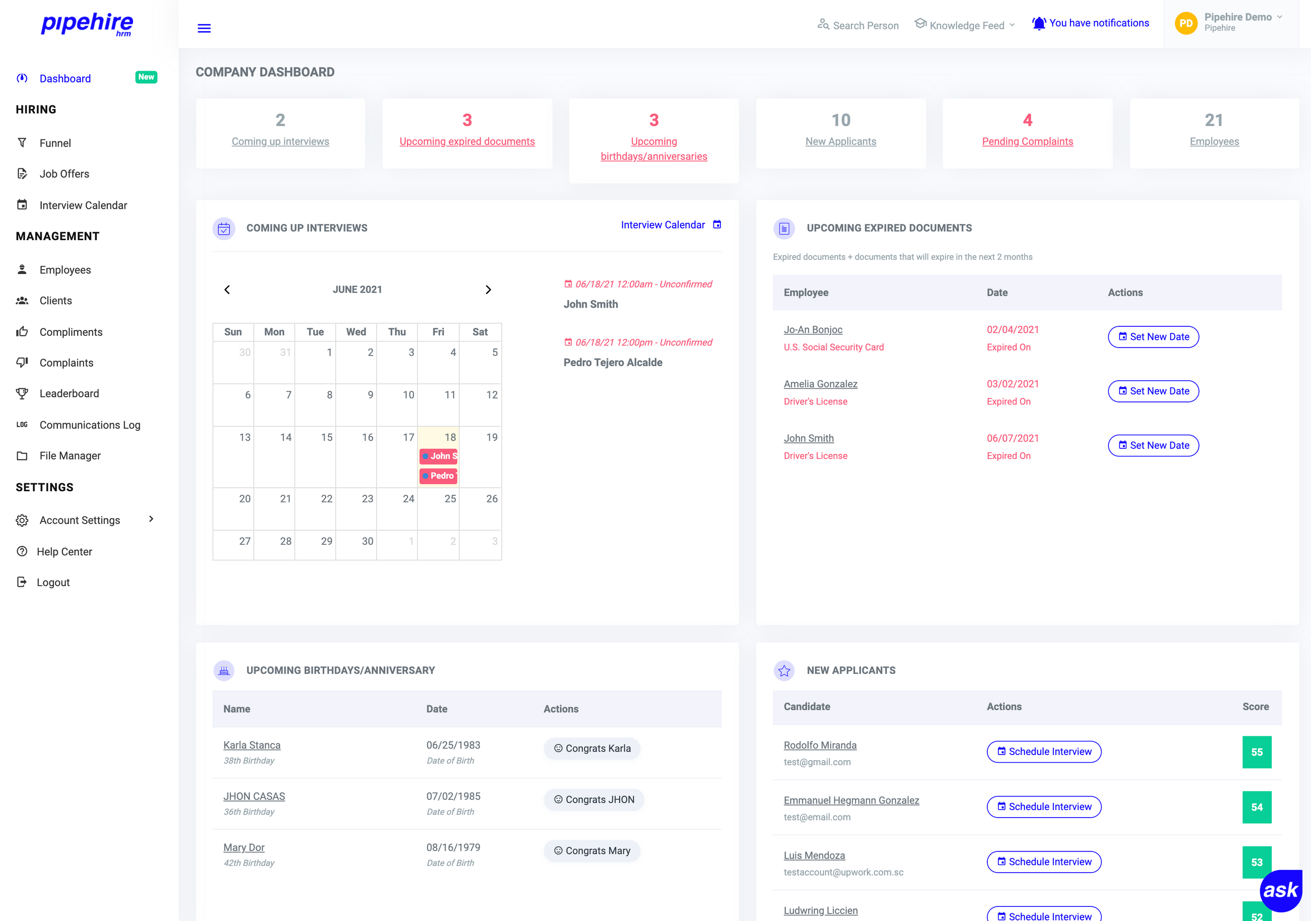 Pipehire | Hiring, Management, and Retention platform for Home Service Companies.