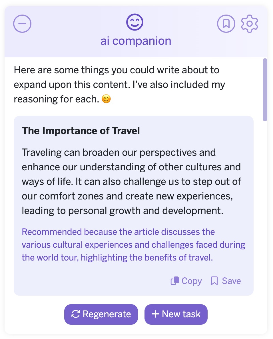 Writing.io AI Companion