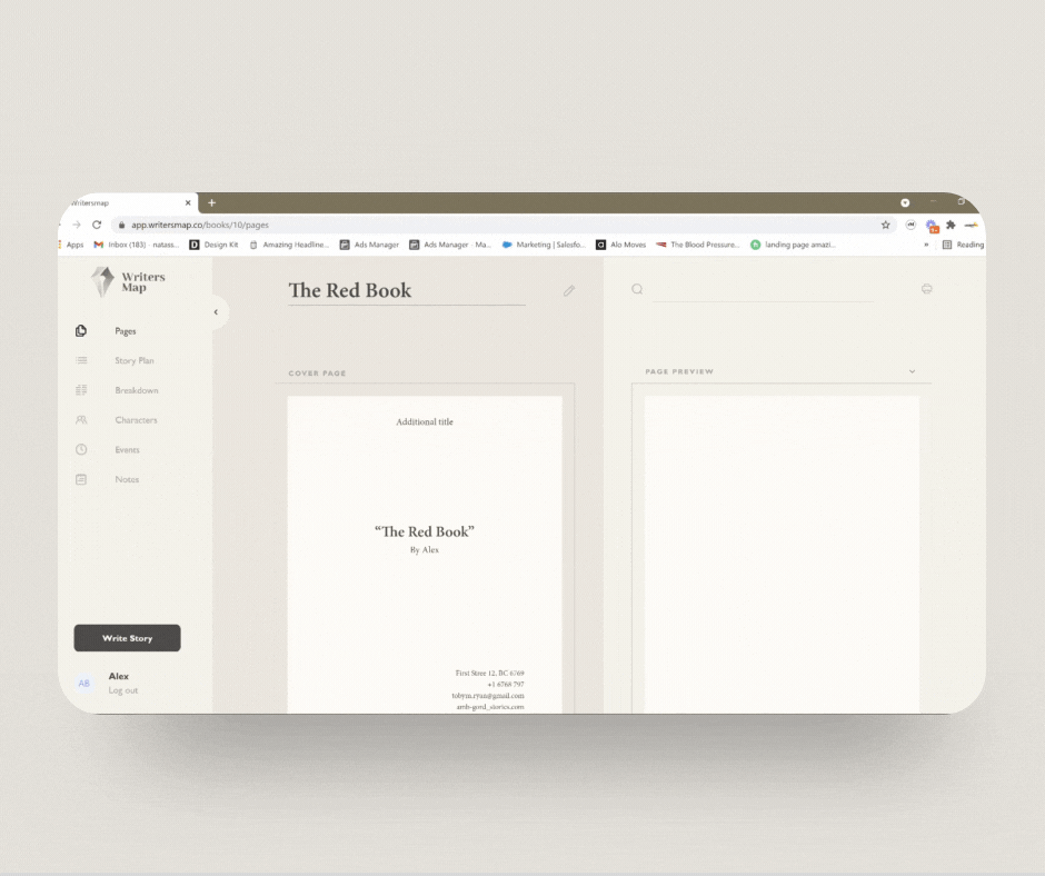 Preview Feature - View your story in book format
