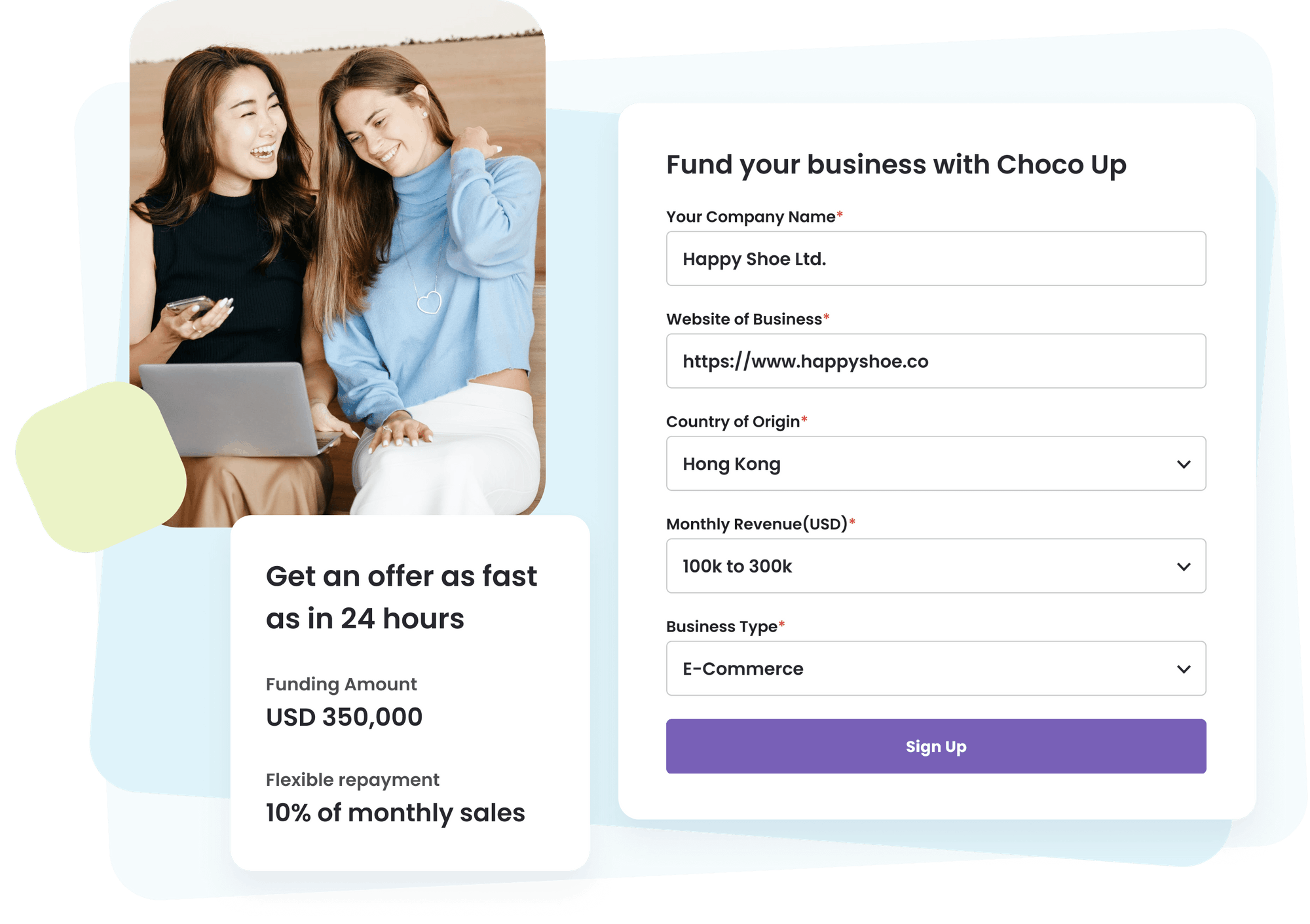 Choco Up: Growth capital for fast-growing businesses