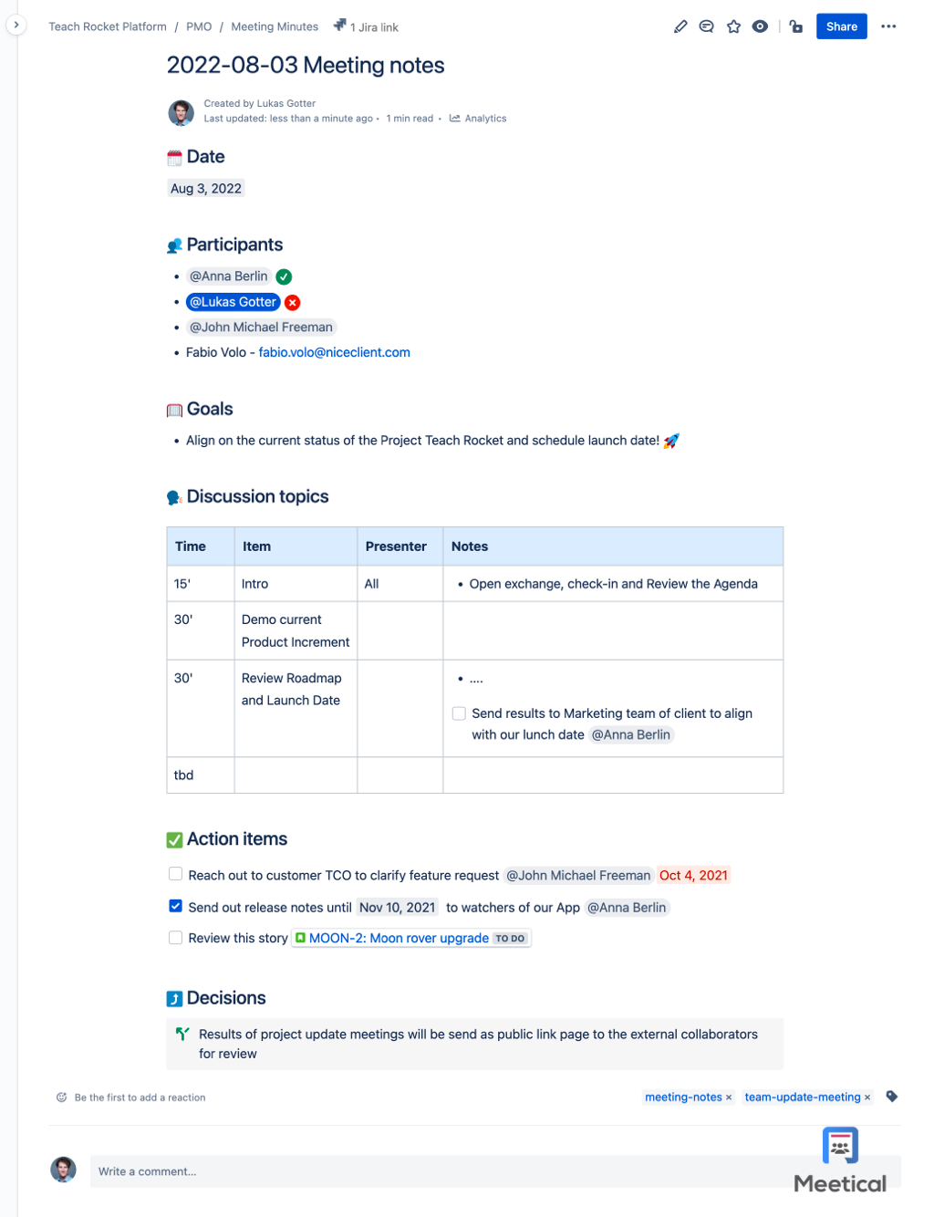 Confluence Meeting Notes The Ultimate Guide