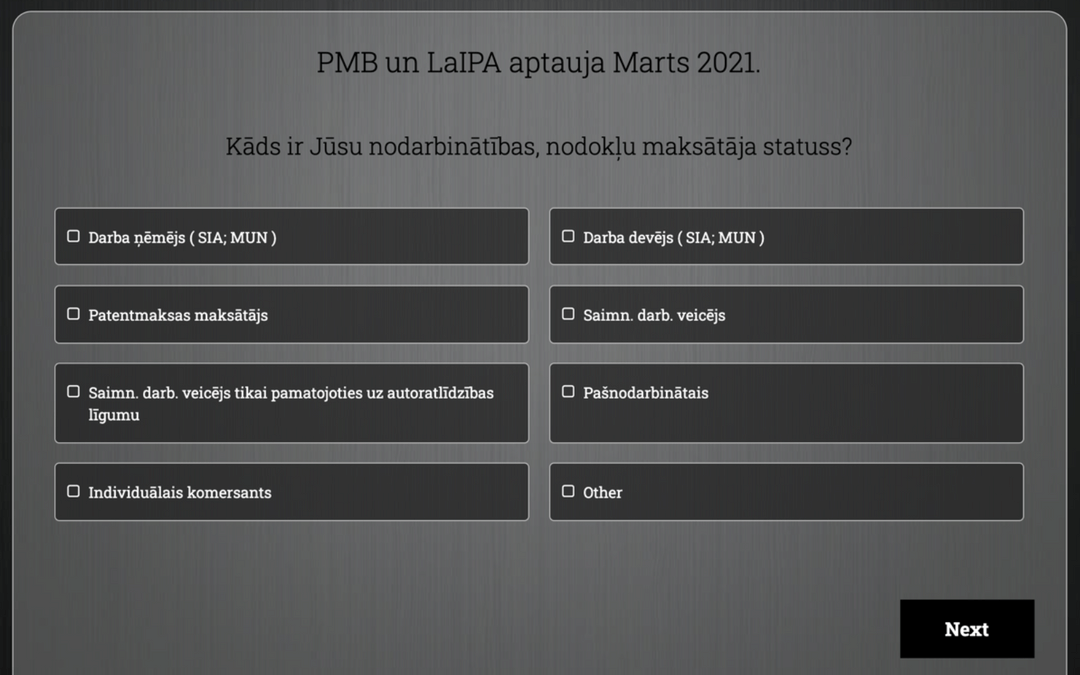 Aptauja par atbalsta efektivitāti