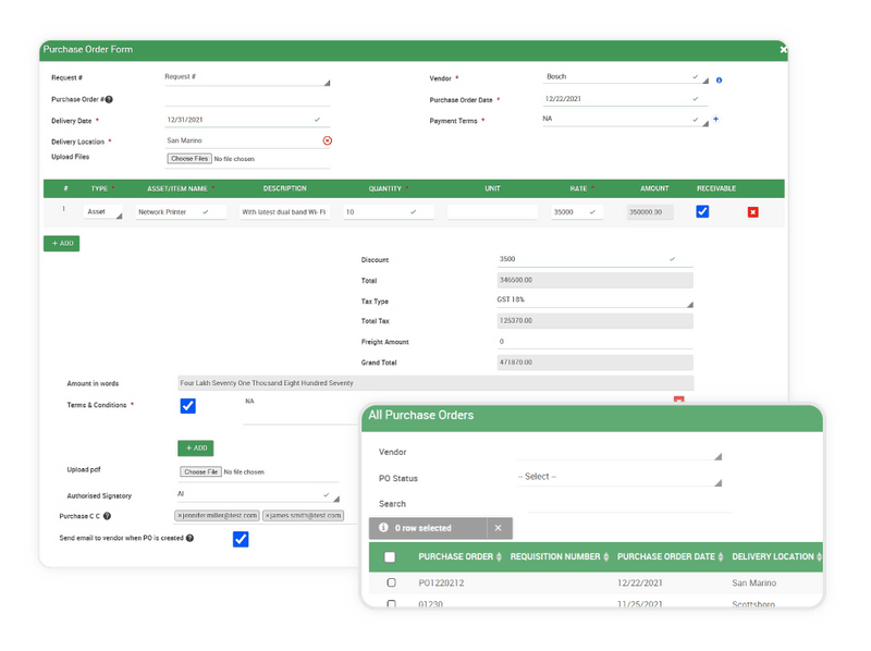 Purchase Order System l Purchase Management l Asset Infinity