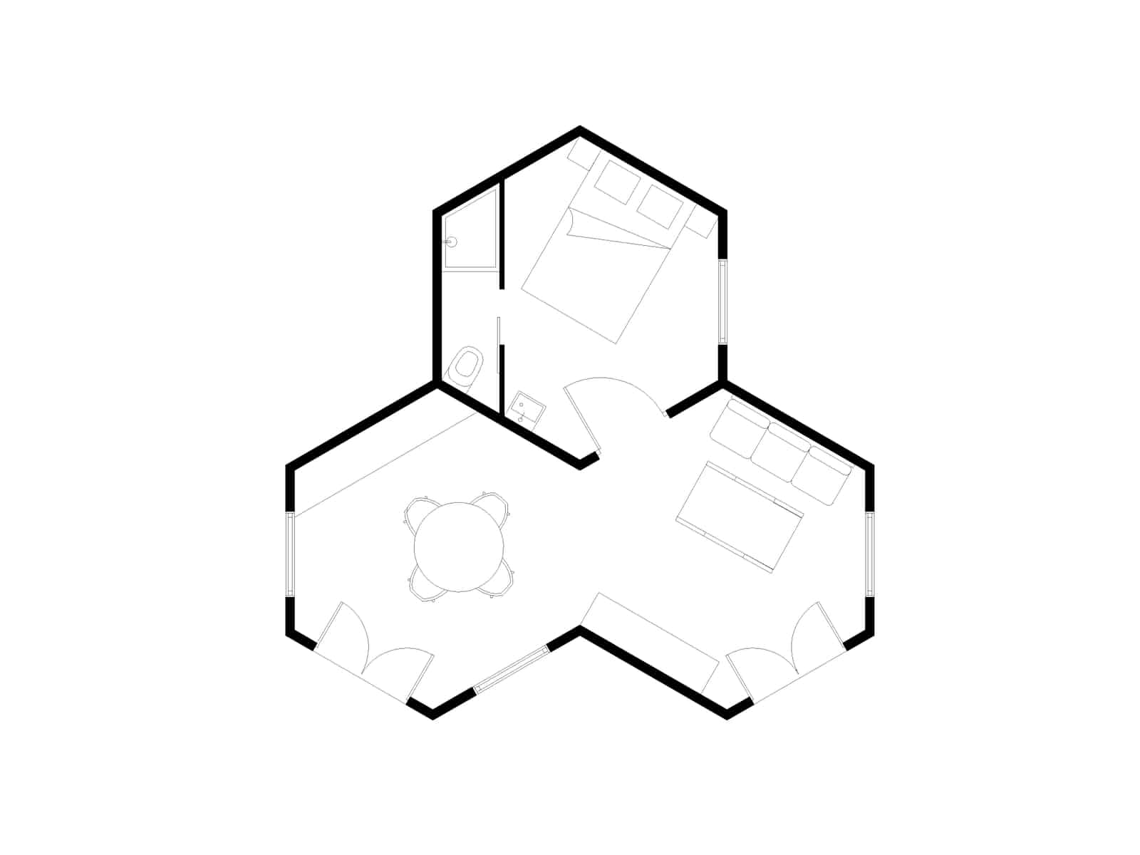 HiveHaus | 279 sf | 1 Bedroom, 1 Bathroom, Kitchen