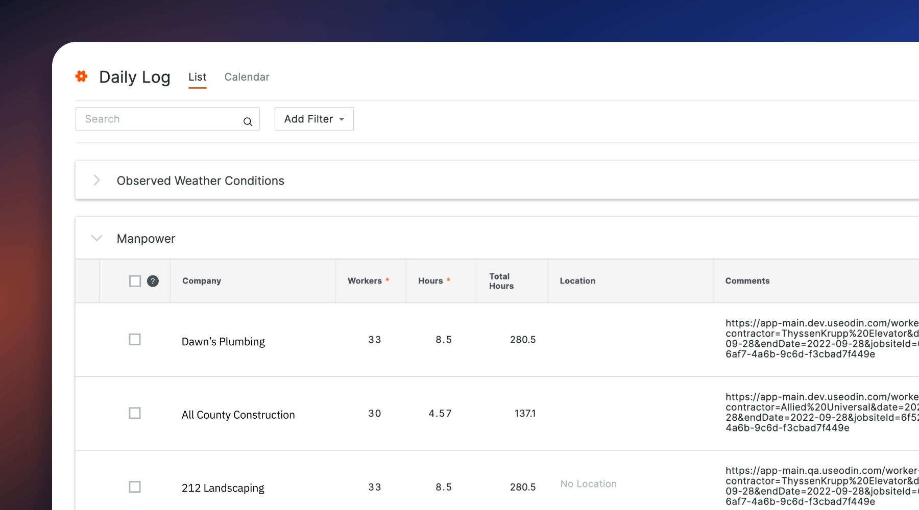 Procore Integration