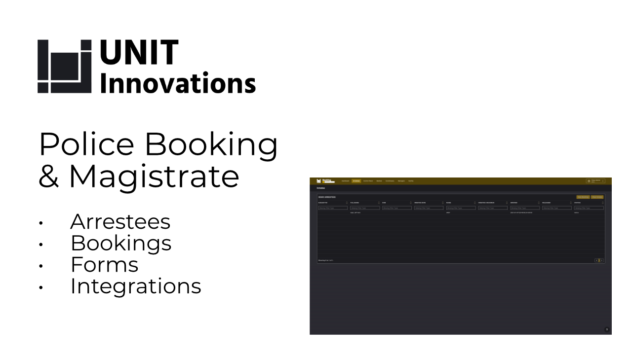 Police Booking & Magistrate - Cloud | Public Safety Solution