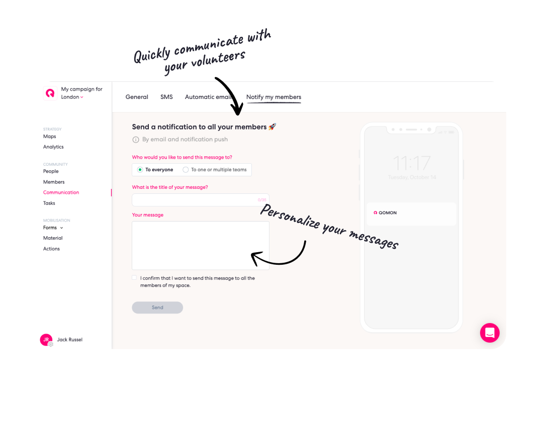 Features - Qomon - The best platform to mobilize in real-life