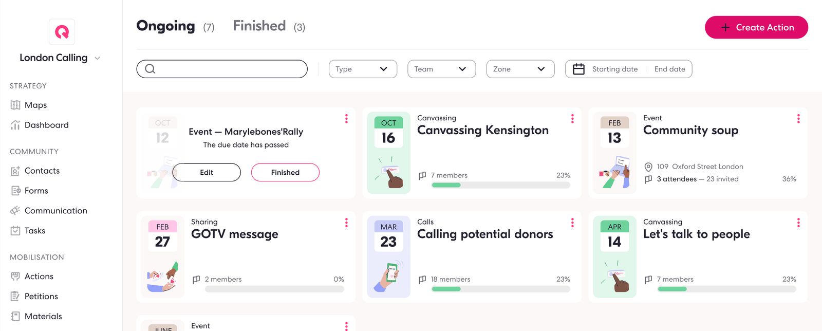 Qomon - Political campaign software - The Action ready platform