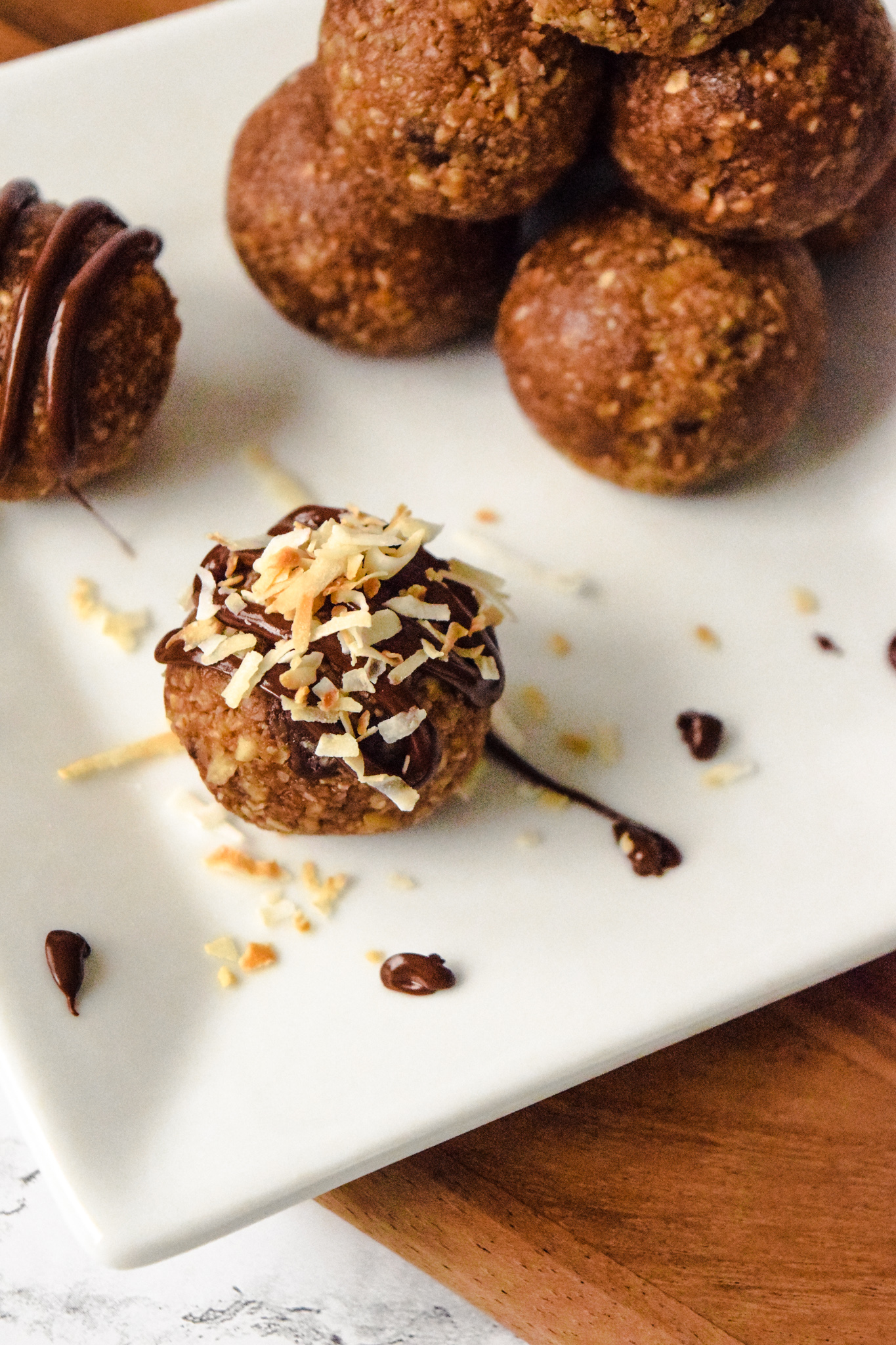 No Bake Samoa Protein Bites