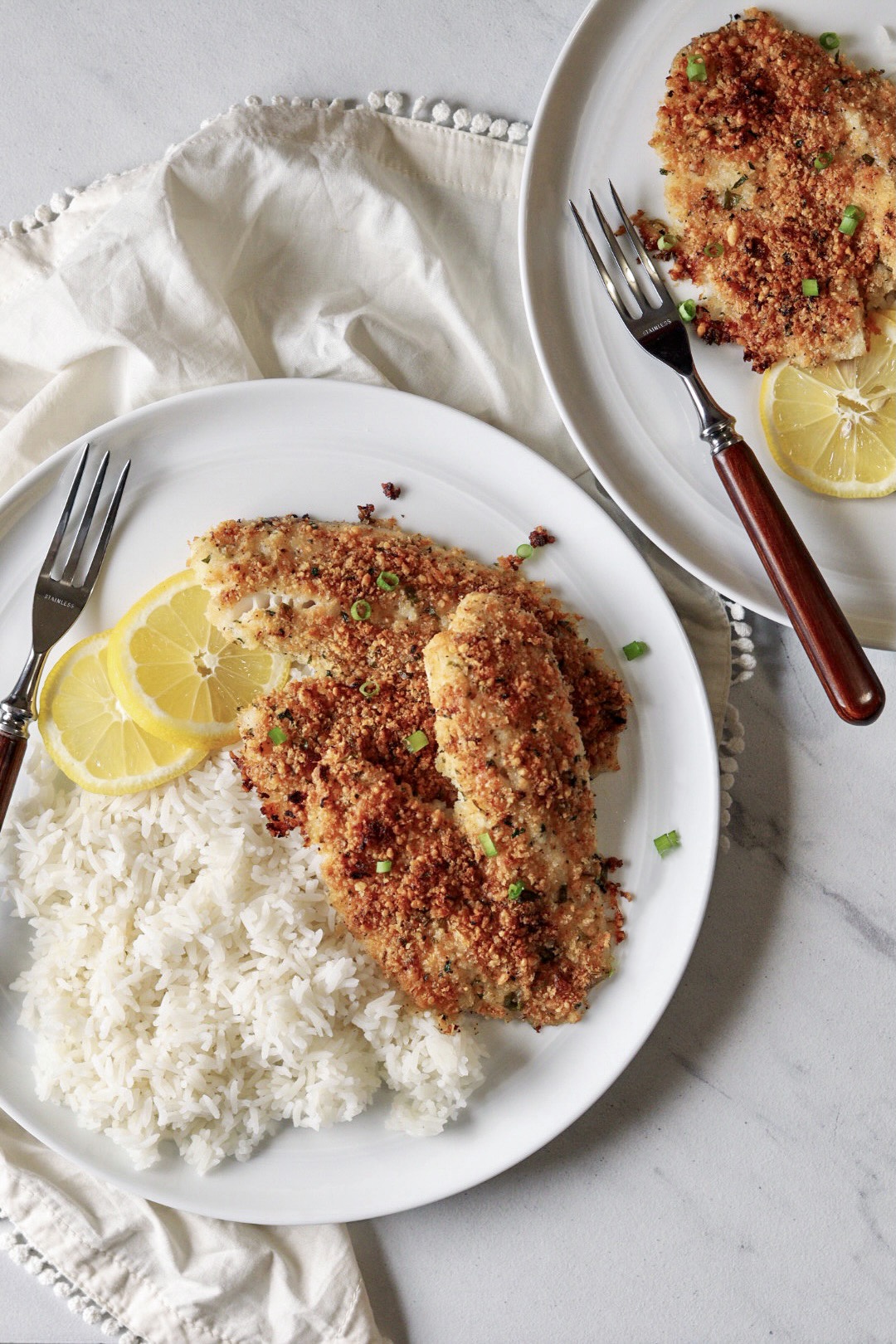 Parmesan Panko Crusted Tilapia