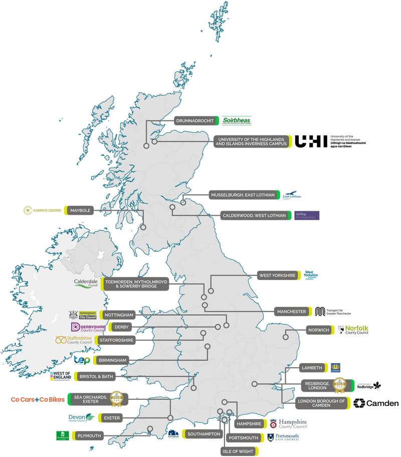 Mobility hubs > Existing schemes and operators