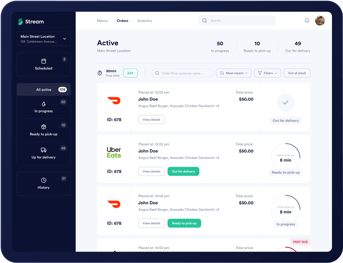 Stream | Your Restaurant Menus in one place for Uber Eats & more