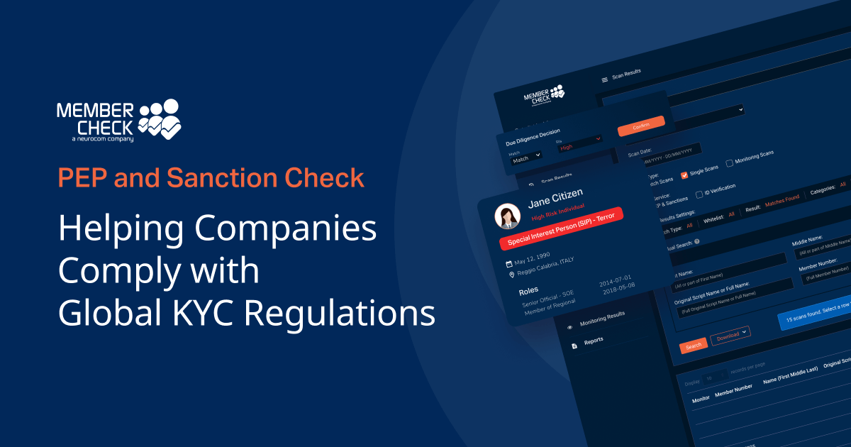 PEPと制裁チェック - MemberCheck