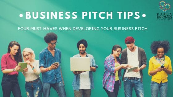 How to create a great business pitch | Blog | Karla Briones Consulting