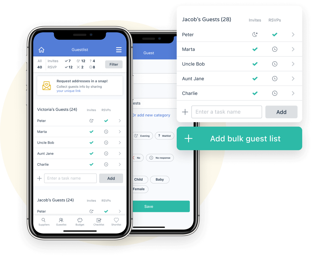Wedding Planning Guestlist | Bridebook