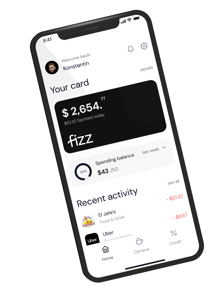 Fizz | The Student Debit Card That Builds Credit
