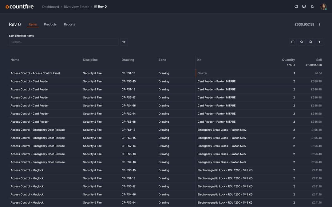 Automated takeoff and electrical estimating software | Countfire